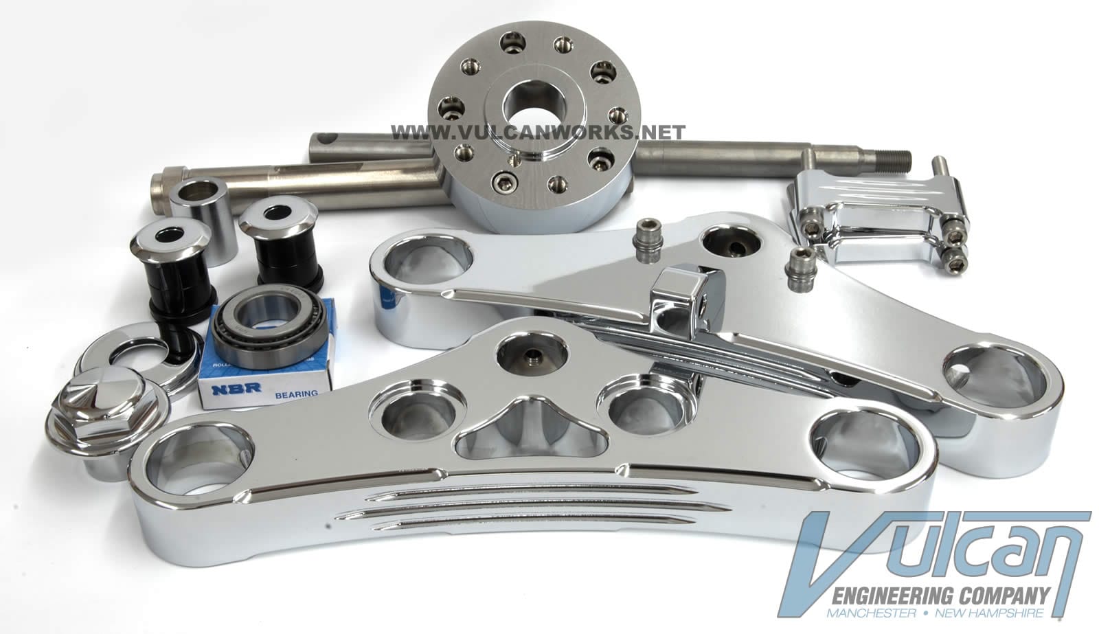 39mm Wide Glide Triple Tree Conversion Set- Chrome, 2004-2005 Dyna ...